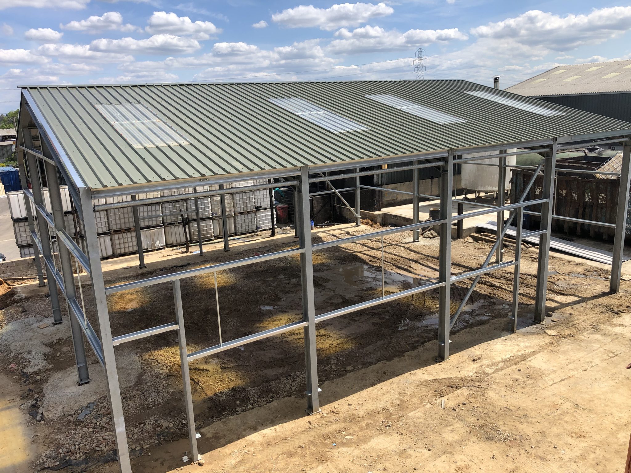 Hot rolled frame installed – Liberty Steel Structures