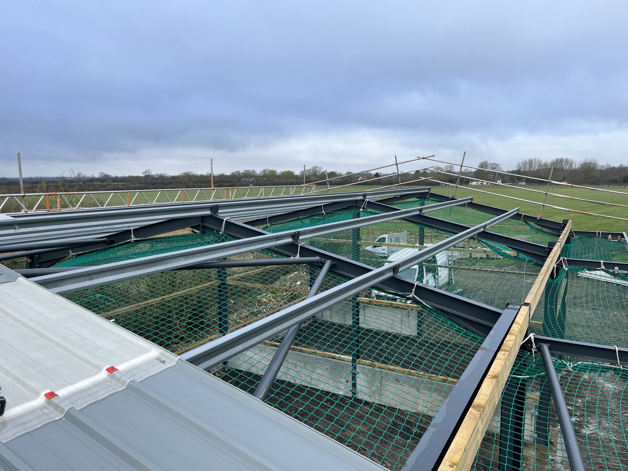 Ag Barn Roof Underway – Liberty Steel Structures